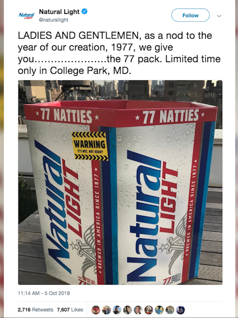 Case Of Natty Light | Shelly Lighting