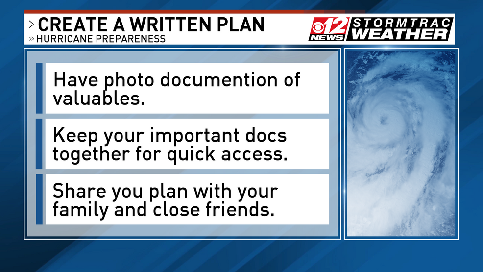 Hurricane Preparedness Week Create A Written Plan Wpec