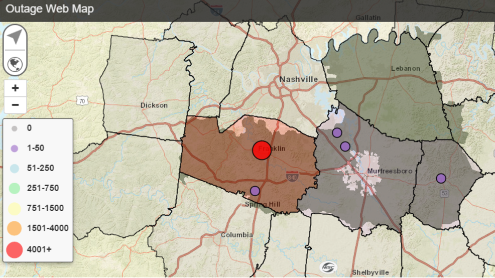 Power restored to 4,000 MTEMC customers in Franklin | WZTV