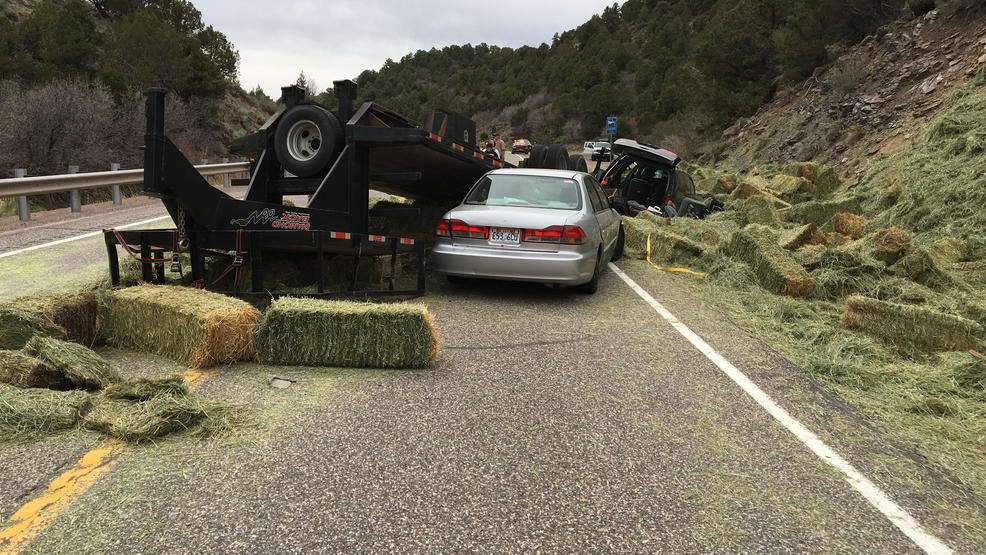 8 people injured in crash caused by an improperly secured load of hay ...