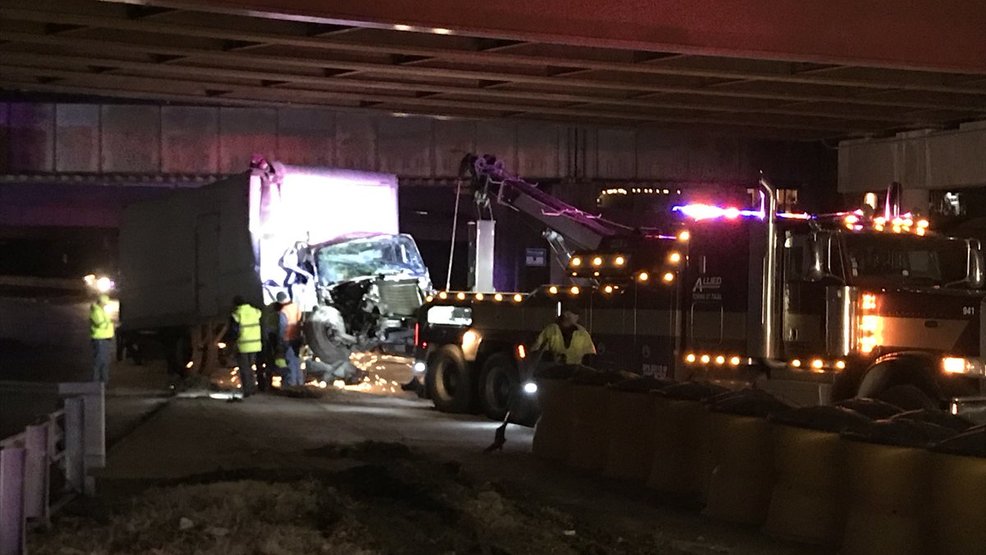 OHP: Truck driver falls asleep at the wheel, crashes into bridge on IDL ...